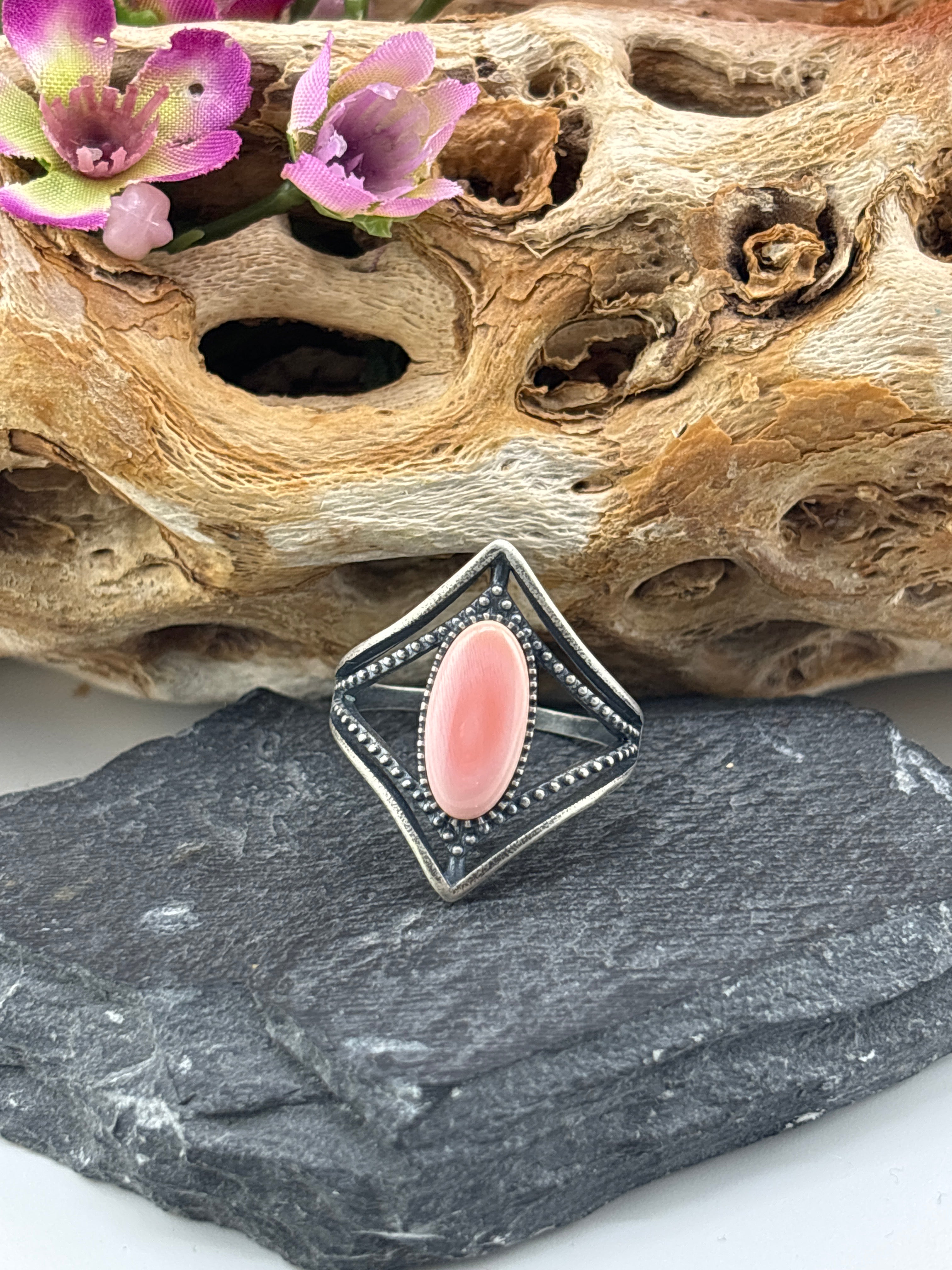 Oxidized Southwest Queen Conch Ring Size 10 – The Collective Jewelry & Gems