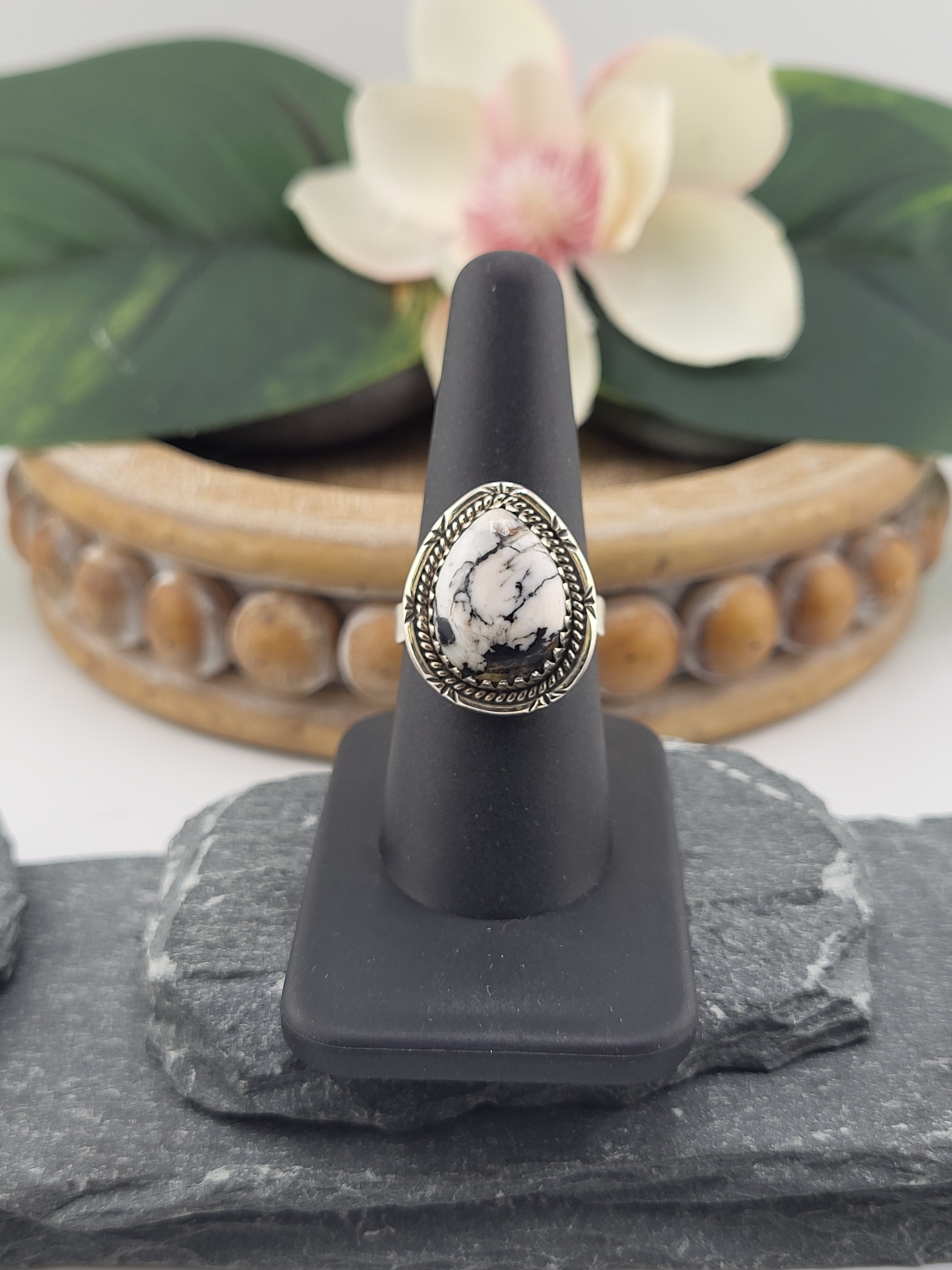 White Buffalo Teardrop Ring – The Collective Jewelry & Gems