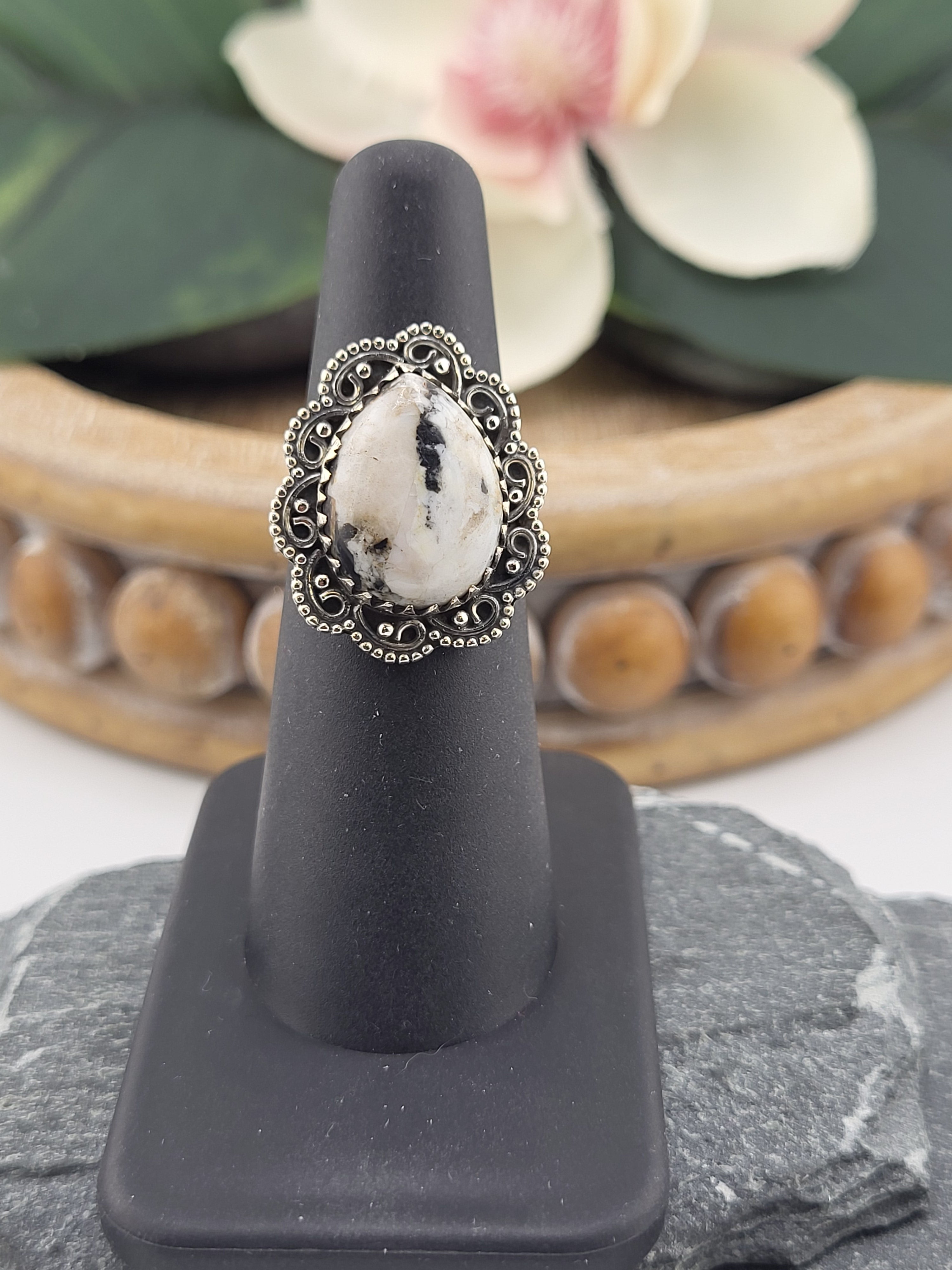 White Buffalo Teardrop Ring – The Collective Jewelry & Gems