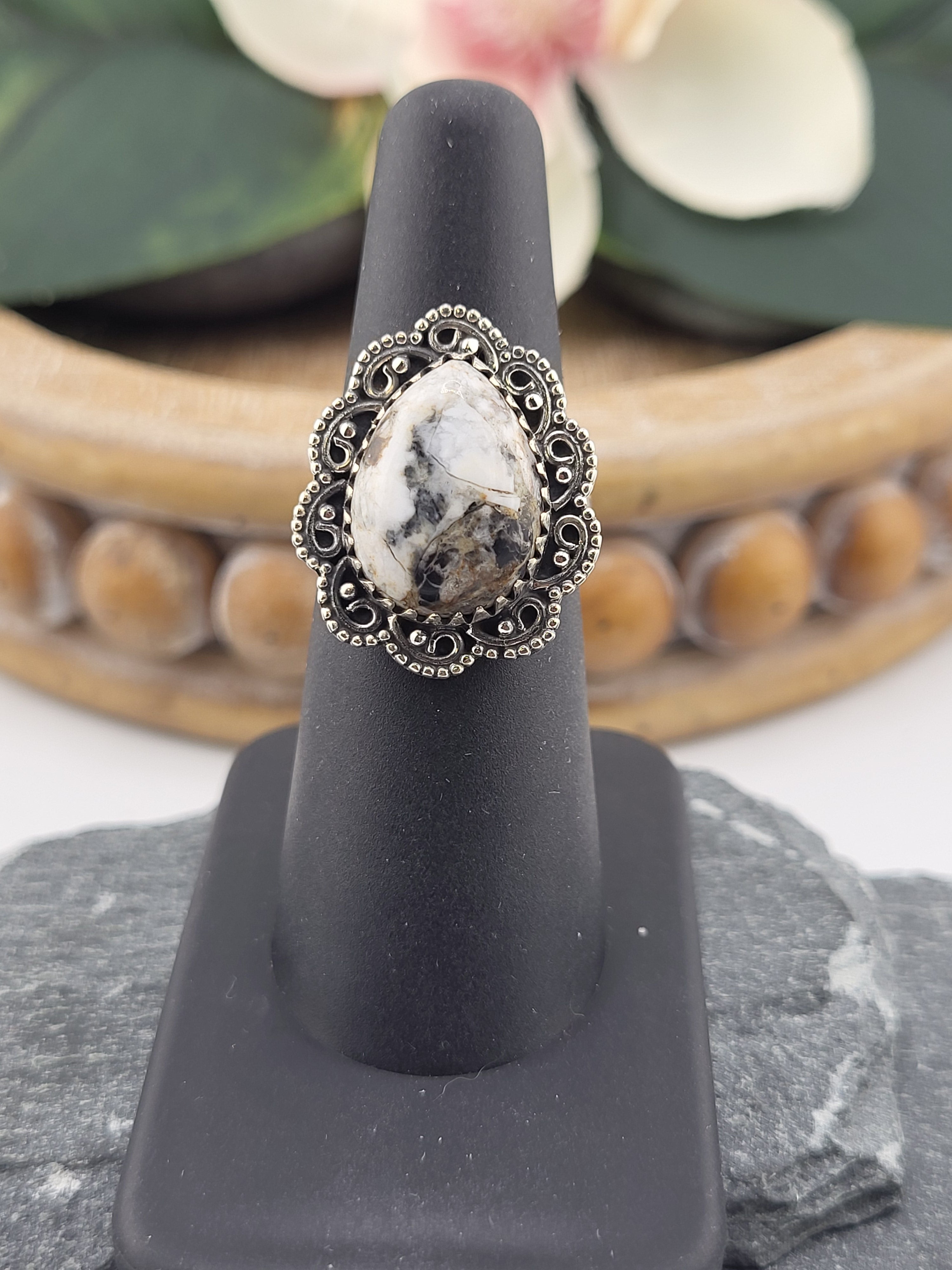 White Buffalo Teardrop Ring – The Collective Jewelry & Gems