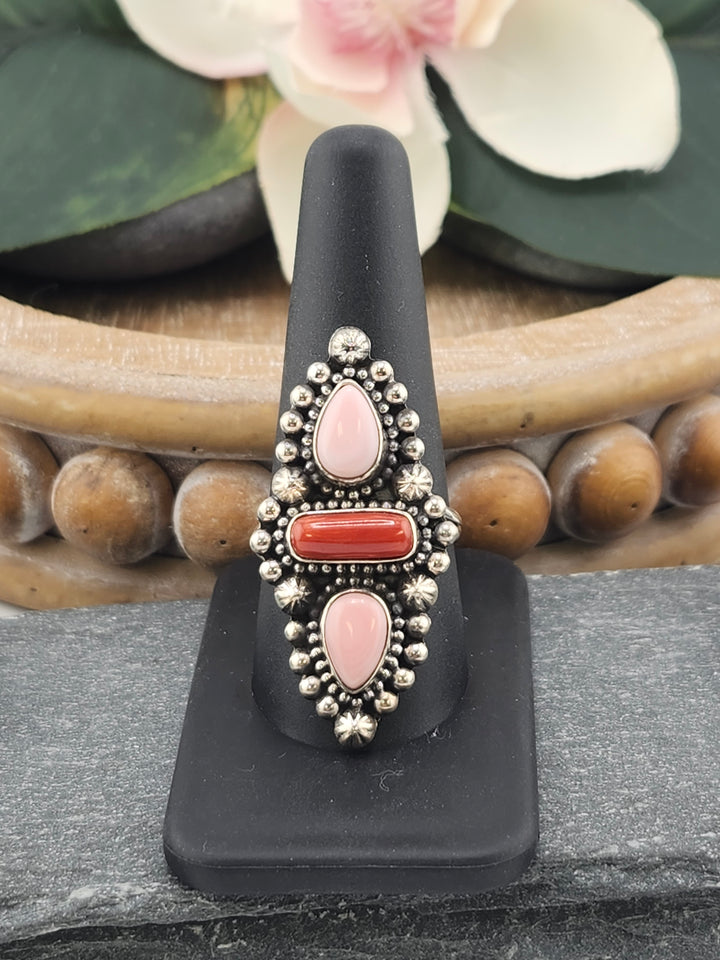Southwest Queen Conch and Italian Coral Ring Size 10 – The Collective ...