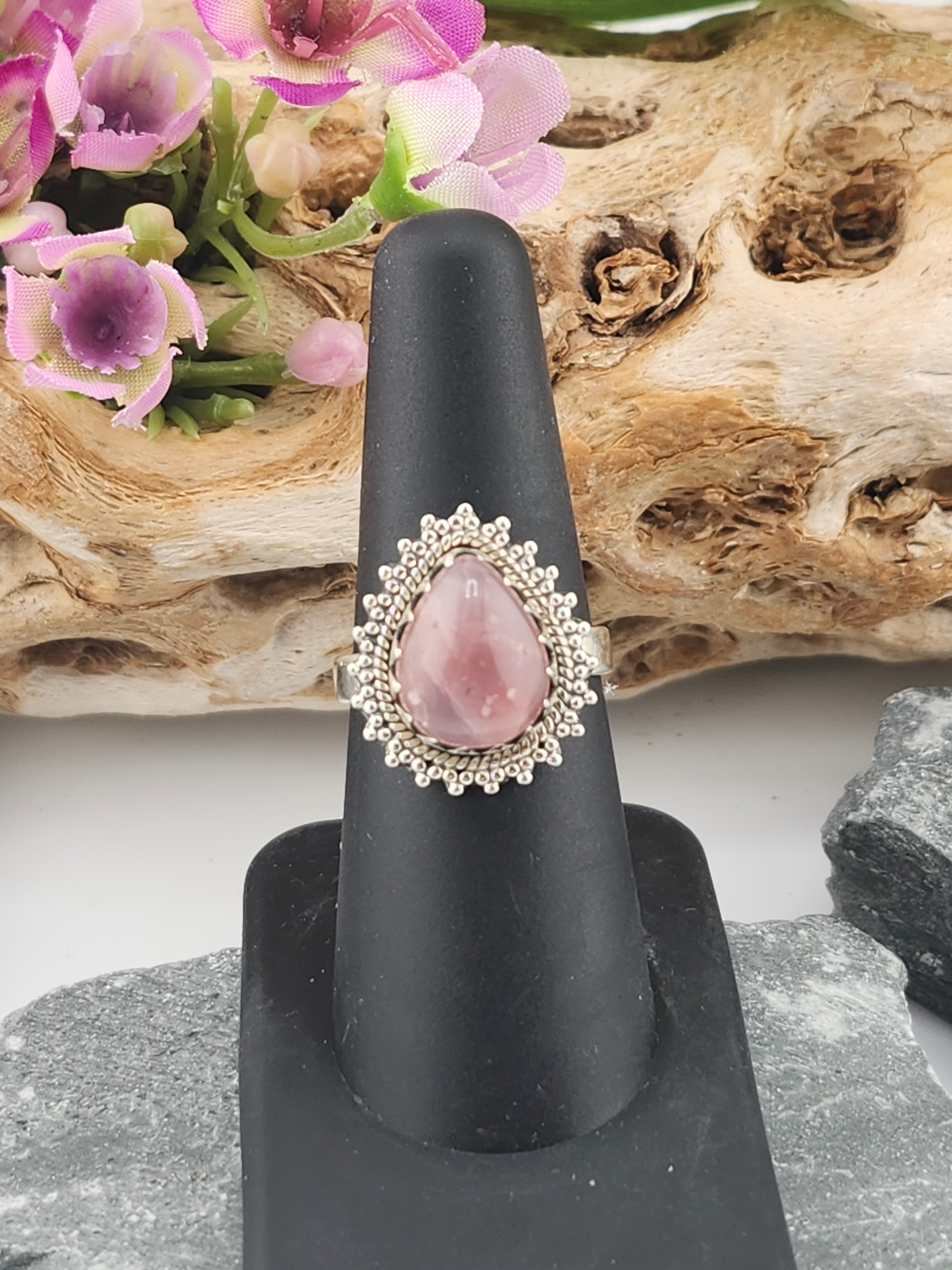 Morganite Teardrop Ring Size 7 – The Collective Jewelry & Gems